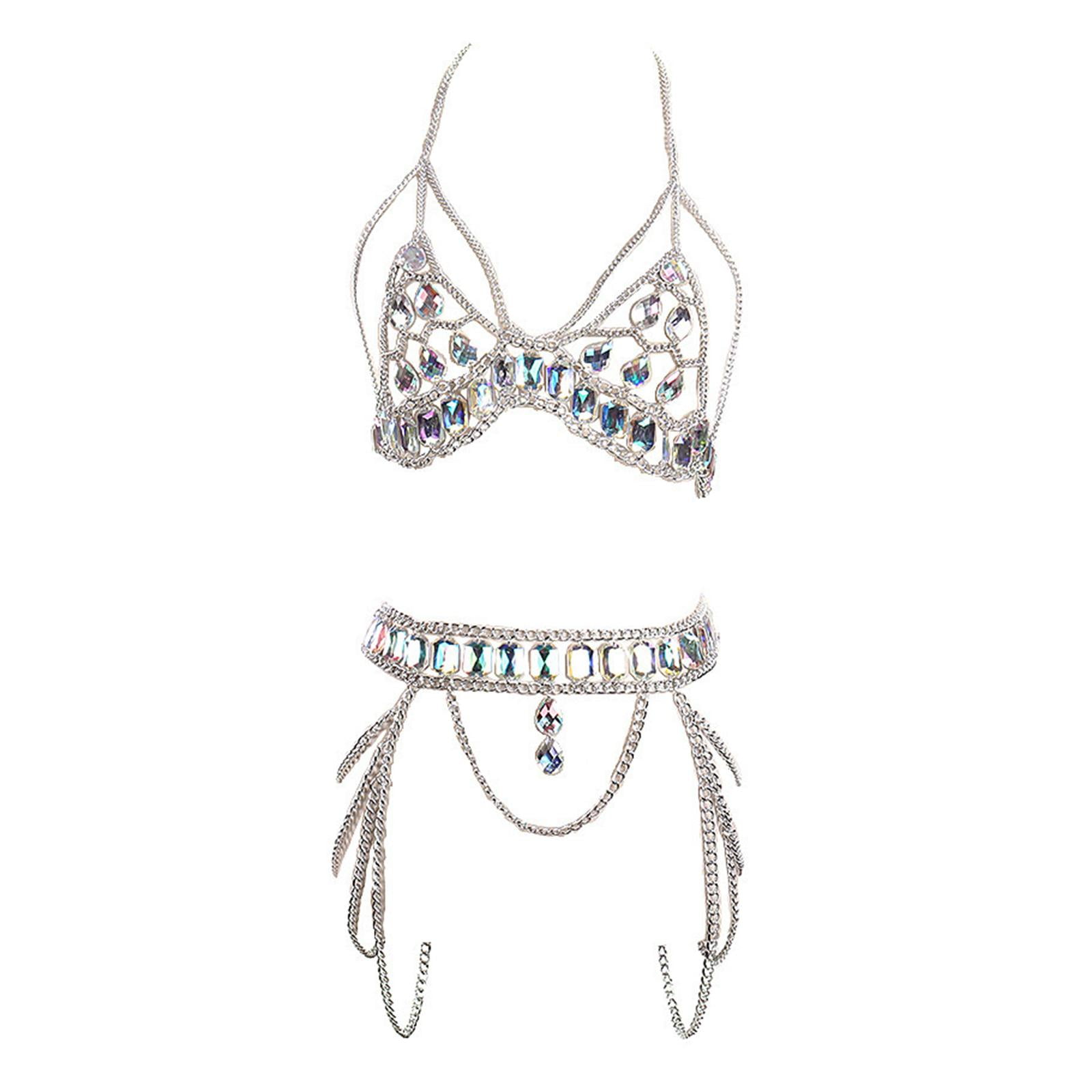 FVDPWYE Body Chain Shiny Chest Chain for Belly Dance Nightclub ...