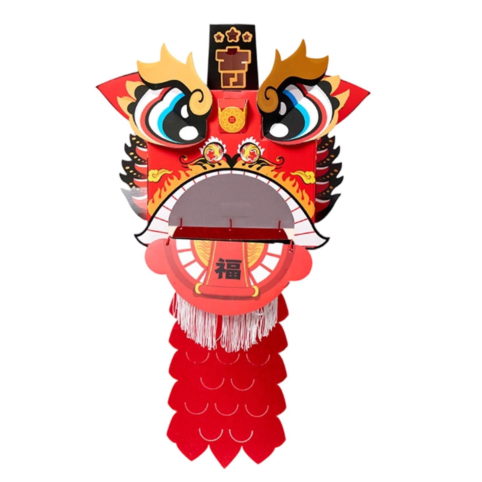 FVDPWYE Chinese Lion Dance DIY Crafts Kit DIY Assembly for Mid Autumn ...