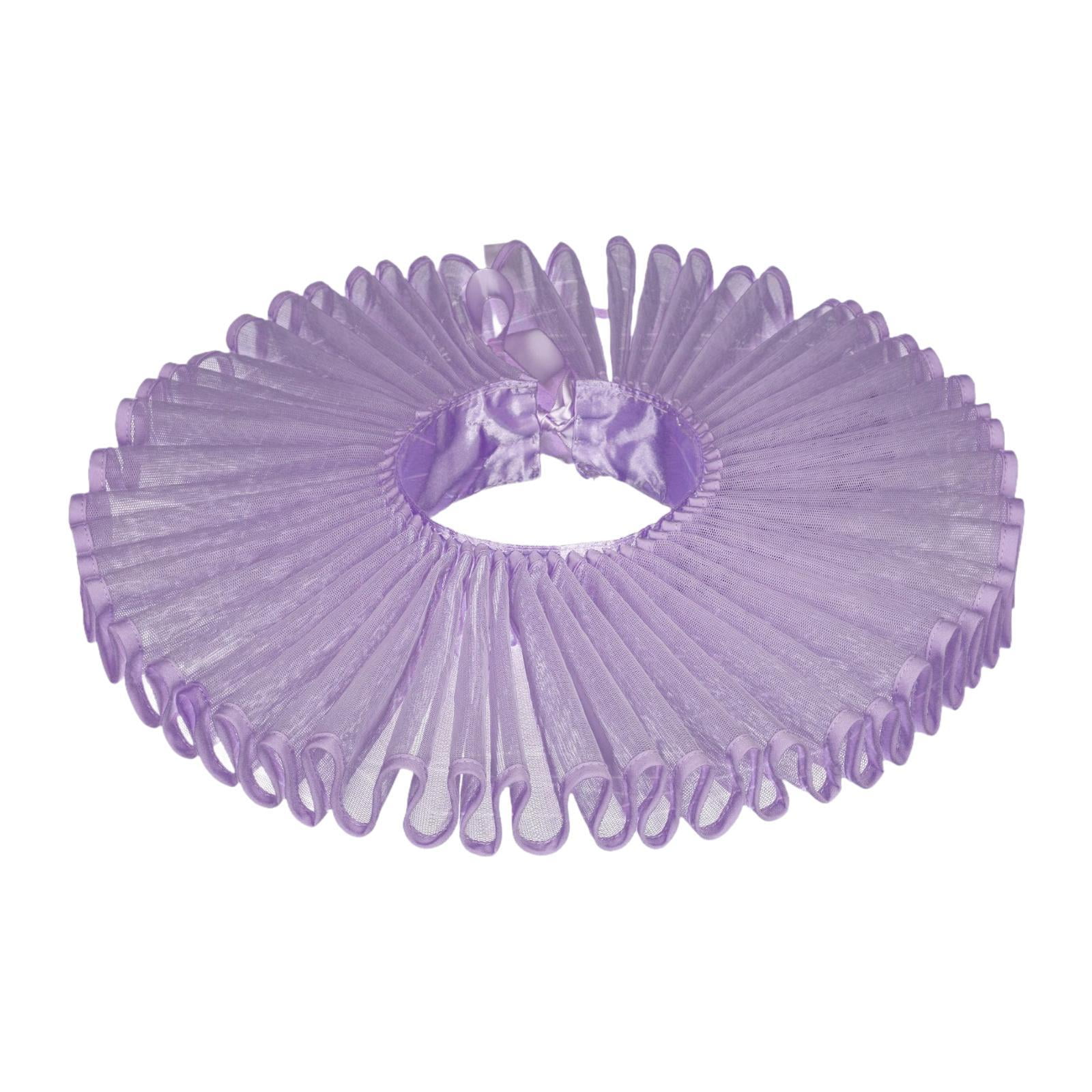 FVDPWYE Clown Collar Pleated Ruffle Neck Collar for Medieval ...