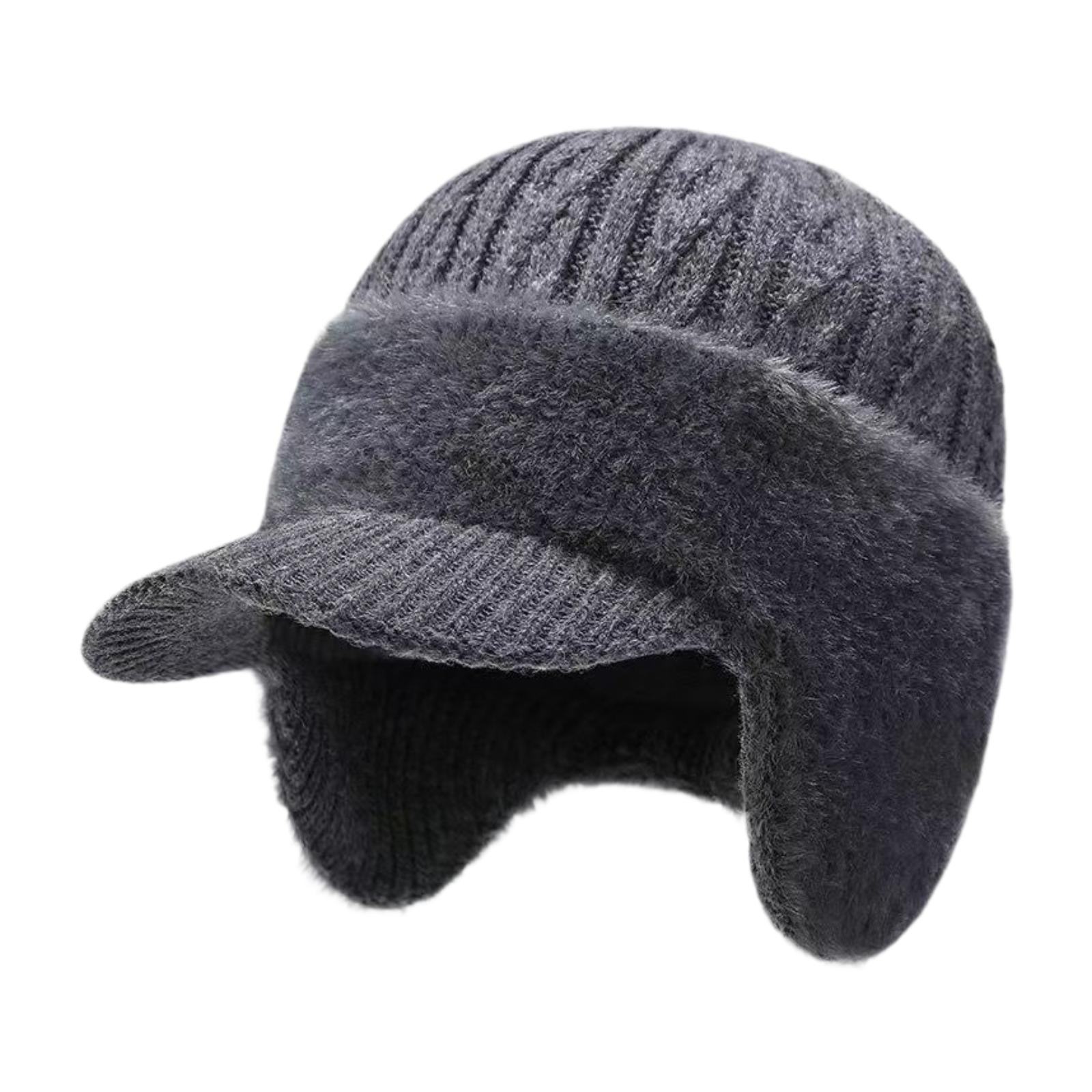 FVDPWYE Men's Winter Hat with Ear Flaps Soft Lined Ski Cap for Hiking ...
