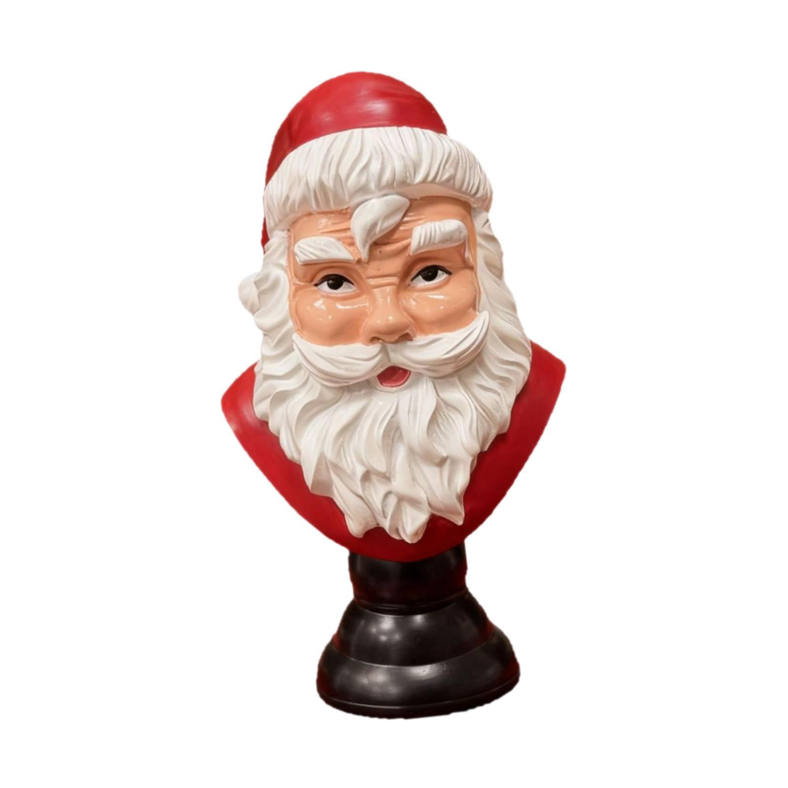 FVDPWYE Santa Half Body Figurine Christmas Decoration Desktop Ornament ...