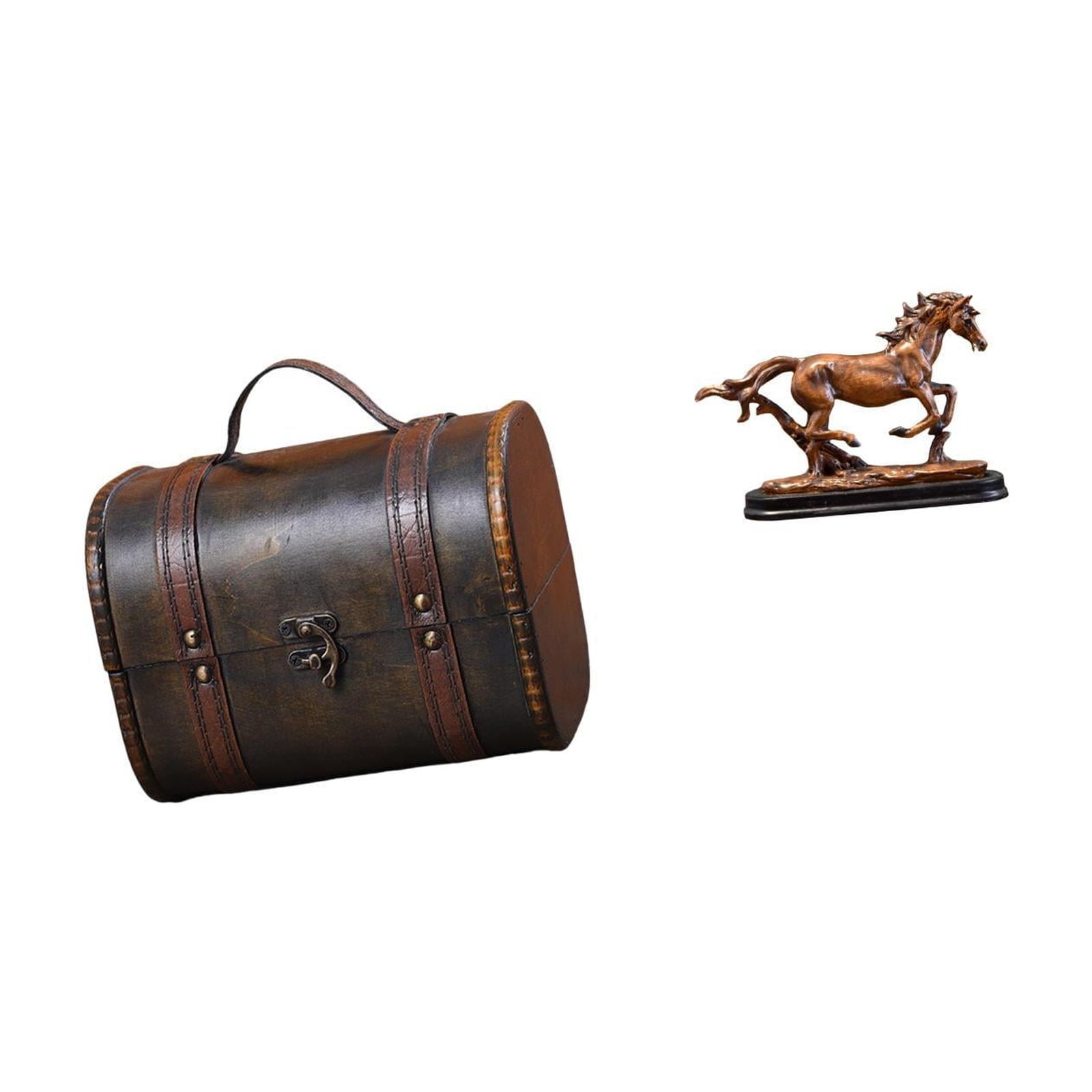 FVDPWYE Vintage Wooden Jewelry Box Organizer Treasure Chest Sculpture ...