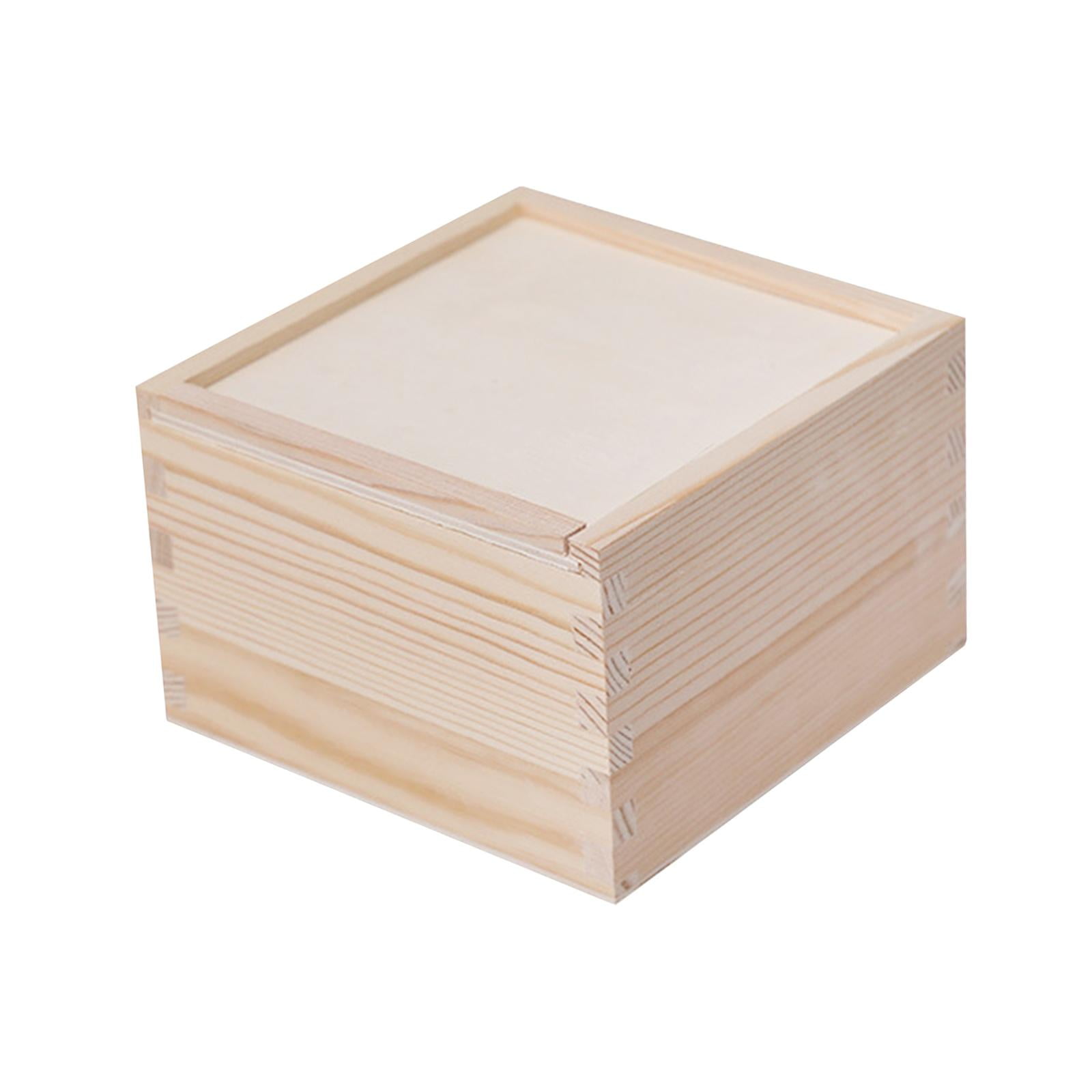 FVDPWYE Wooden Box Gift Box Flower Box Rustic Unfinished Container ...