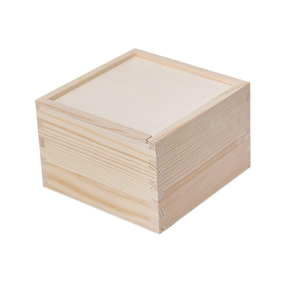 FVDPWYE Wooden Box Gift Box Flower Box Rustic Unfinished Container ...