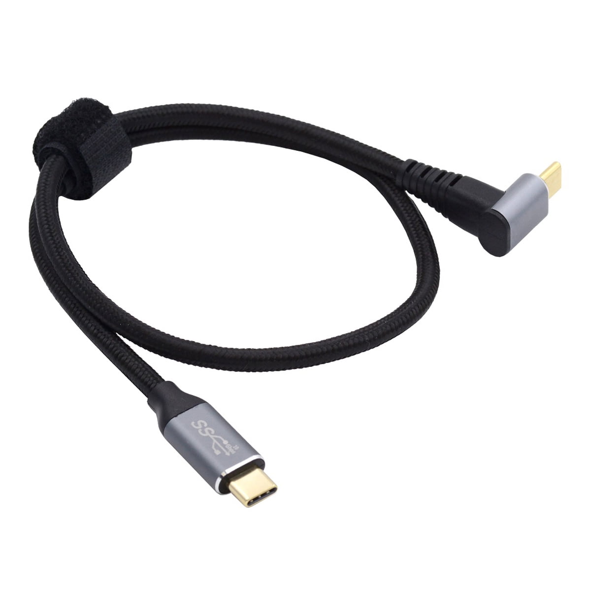 FVH 1.0M 90 Degree Up Down Angled Type-C USB-C Male to Male USB3.1 ...