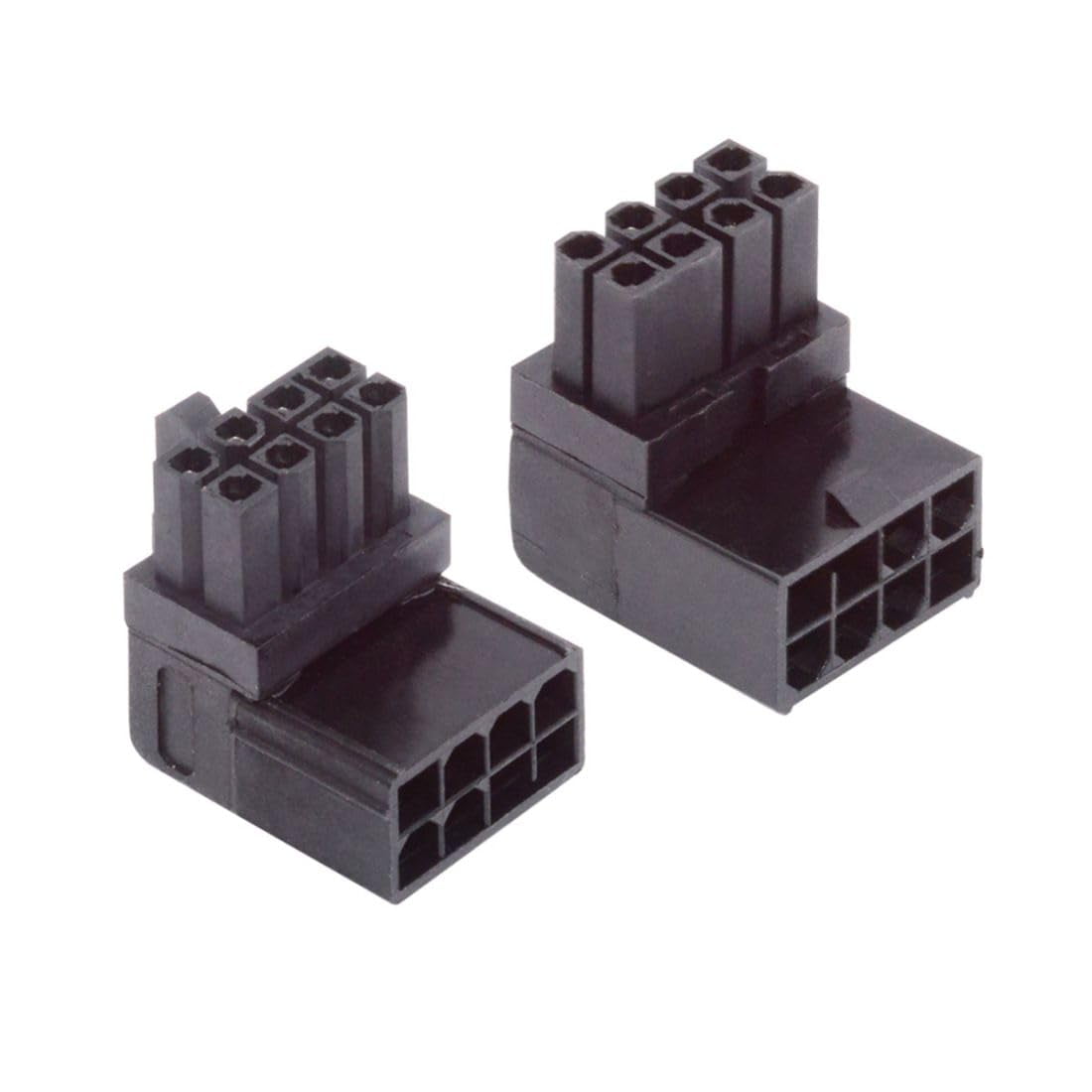 FVH 2pcs/lot ATX 8P Male to Female 90 Degree Up Down Angled Power ...