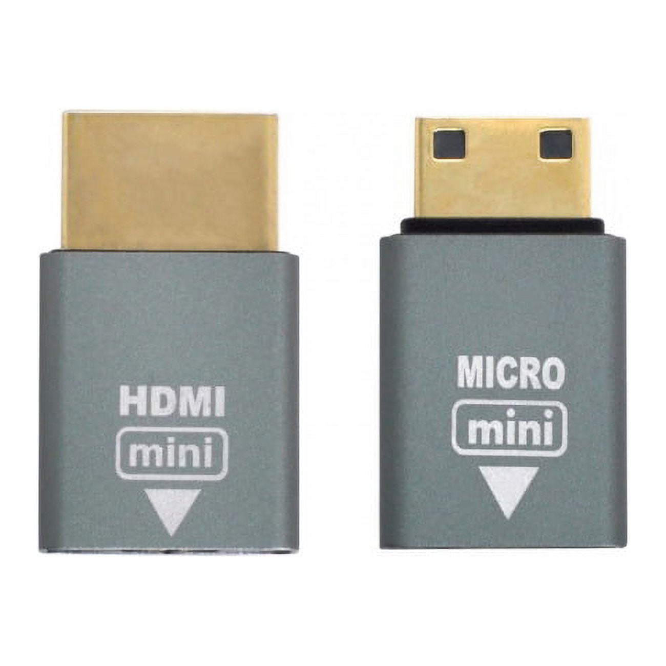 FVH 2pcs/set Compatible Micro HDMI Female to Mini Male HDMI 1.4 Male ...