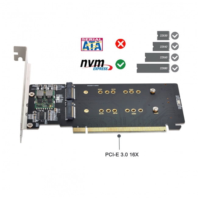 FVH 4X NVME M.2 AHCI to PCIE Express 3.0 Gen3 X16 Raid Card VROC Raid0 ...