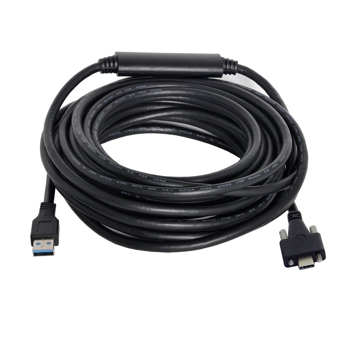 FVH 5 Meters USB 3.1 Type-C Dual Locking Connector to Standard USB3.0 ...