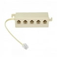FVH 5 Way Outlet 6P4C RJ11 RJ12 Telephone Phone Modular Jack Line ...