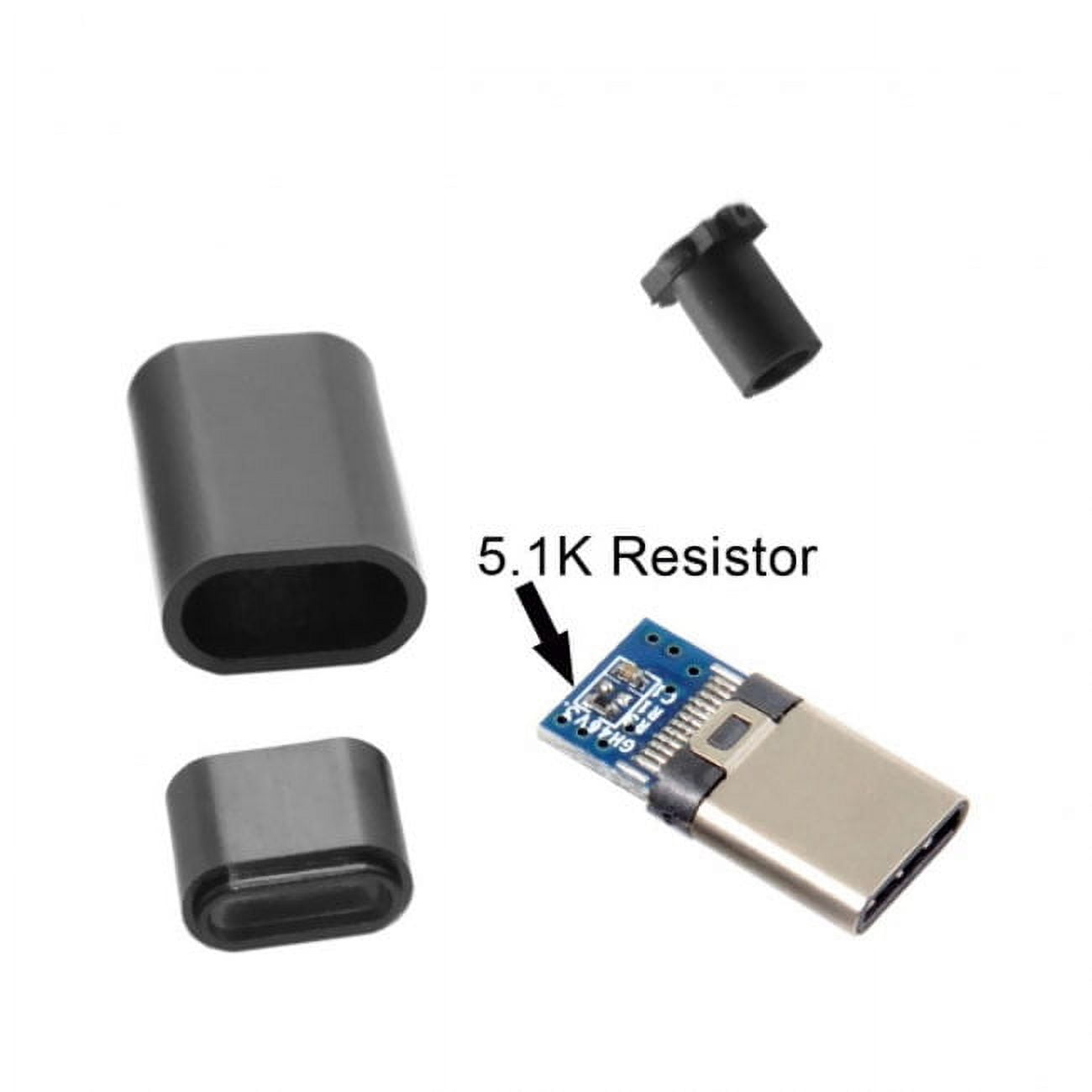 FVH 5pcs/lot DIY 24pin USB Type C USB-C Male OTG Host Type 5.1k ...