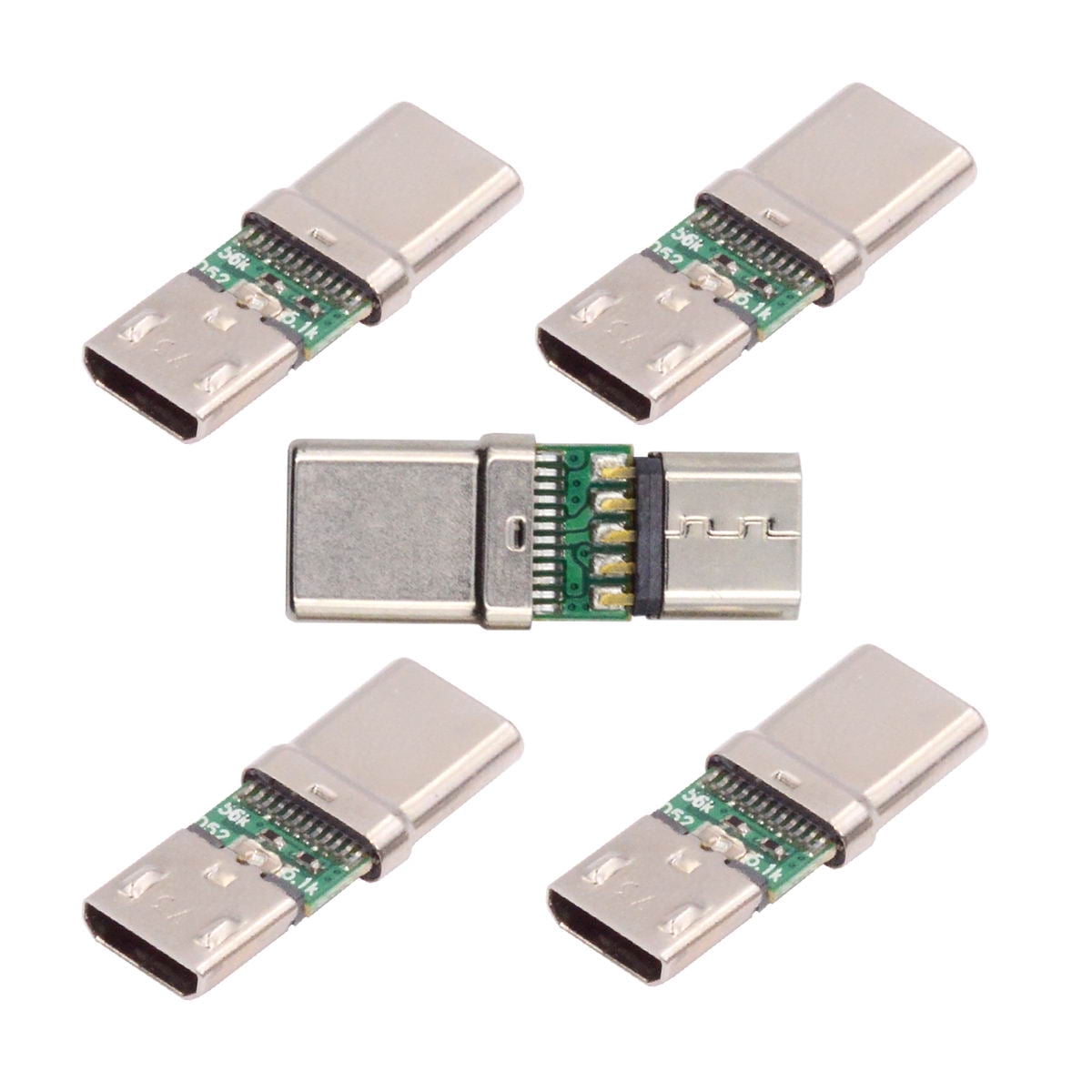 FVH 5pcs/lot Micro USB 2.0 5Pin Female Connector to USB Type-C Male ...