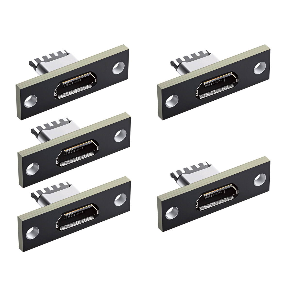 FVH 5pcs/set DIY OEM Micro-USB 5Pin Female Type-B Socket Connector ...