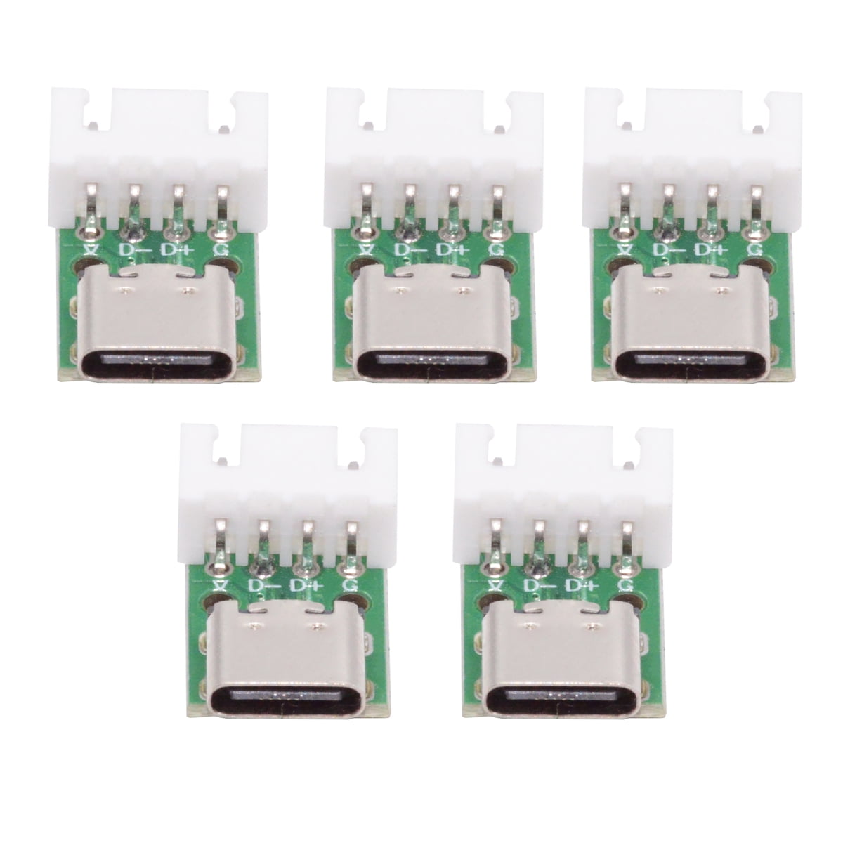 FVH 5pcs/set DIY OEM Type C Female Socket Connector to 4Pin Pitch=2 ...