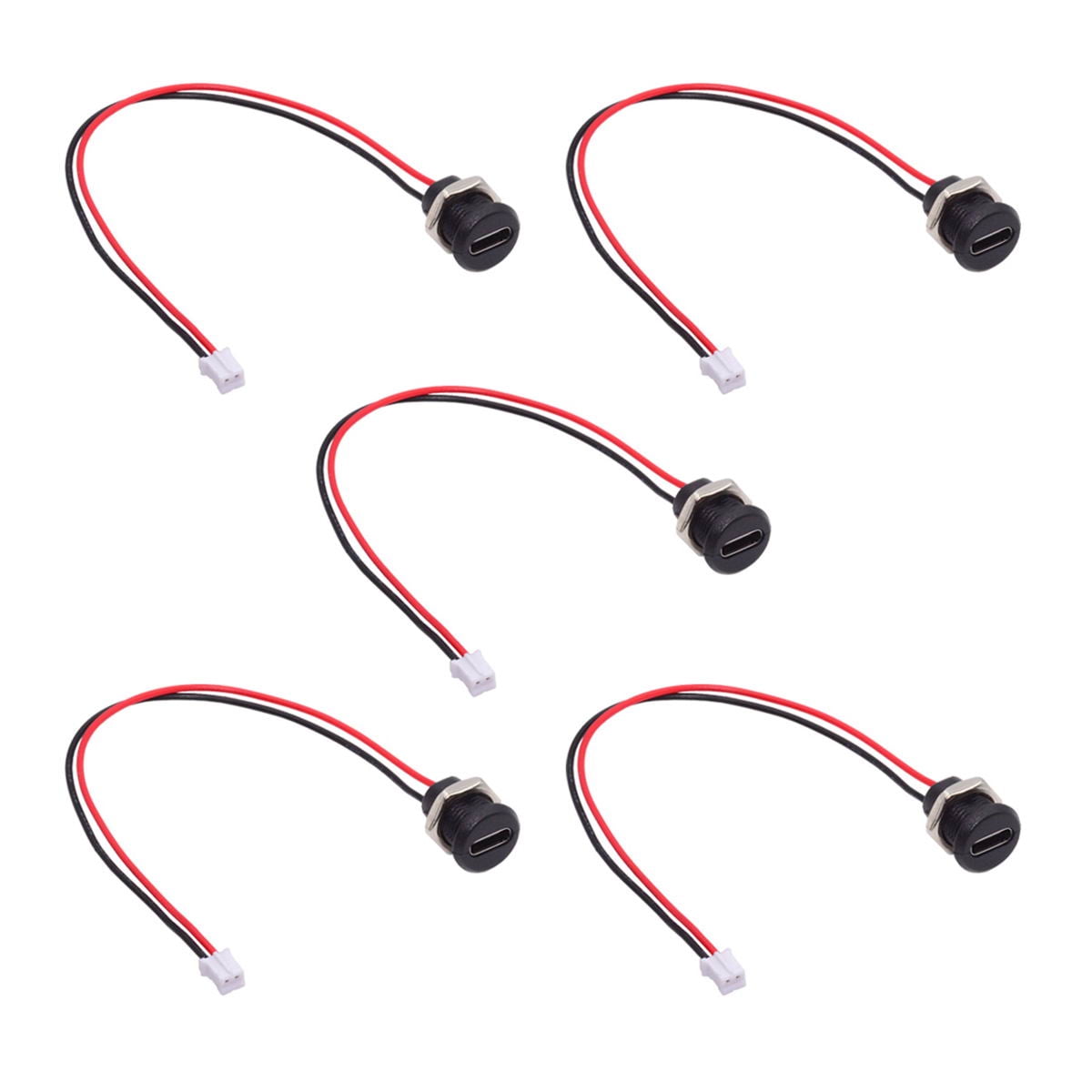 FVH 5pcs/set DIY OEM Type C Female Socket to 2Pin Header Cable Pitch=2 ...