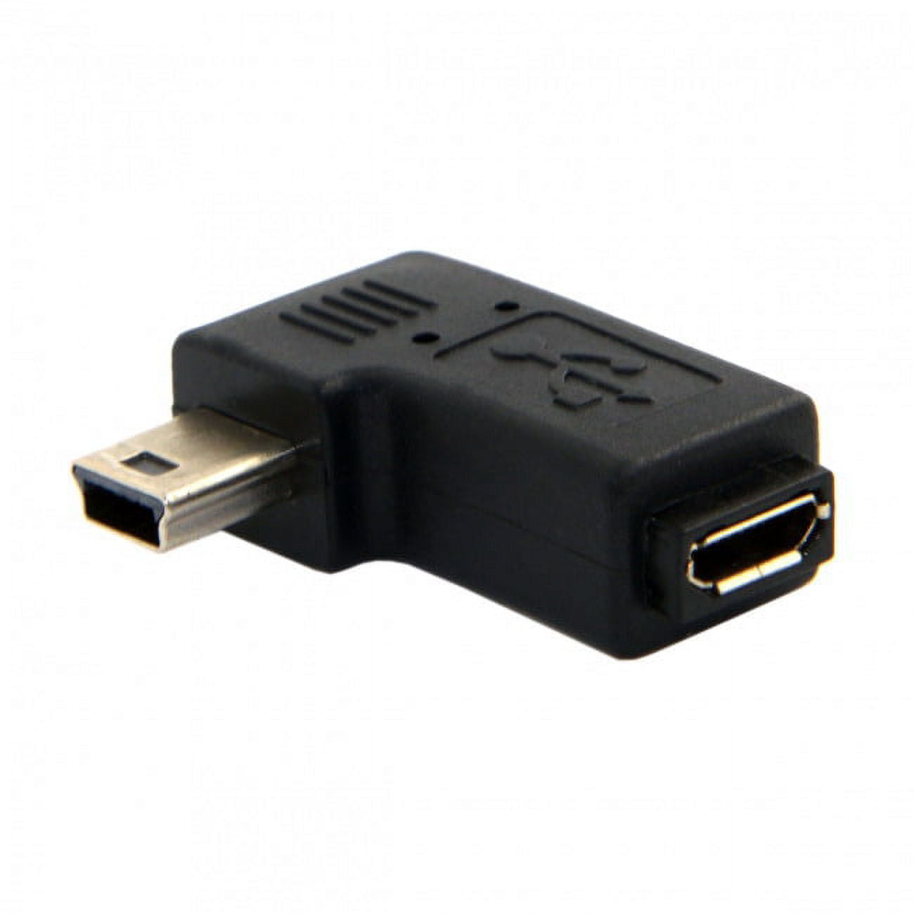 FVH 90 Degree Left Angled Mini USB Male to Micro USB Female Data Sync ...