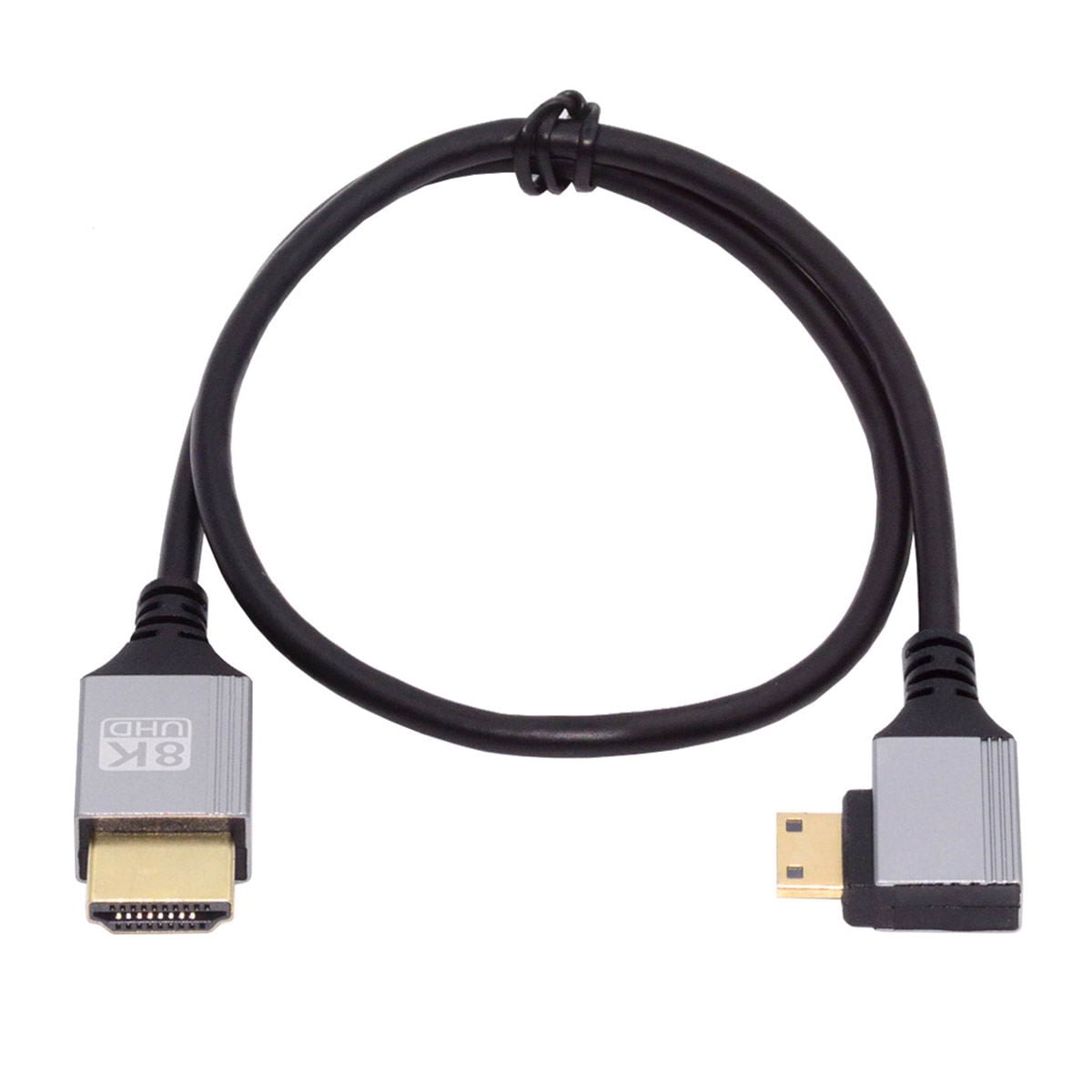 FVH 90 Degree Right Angled Mini HDMI 2.1 Ultra Thin HDTV Cable 8K 4K ...