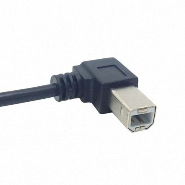 FVH 90 Degree Right Angled USB B Type Male to Female extension cable ...