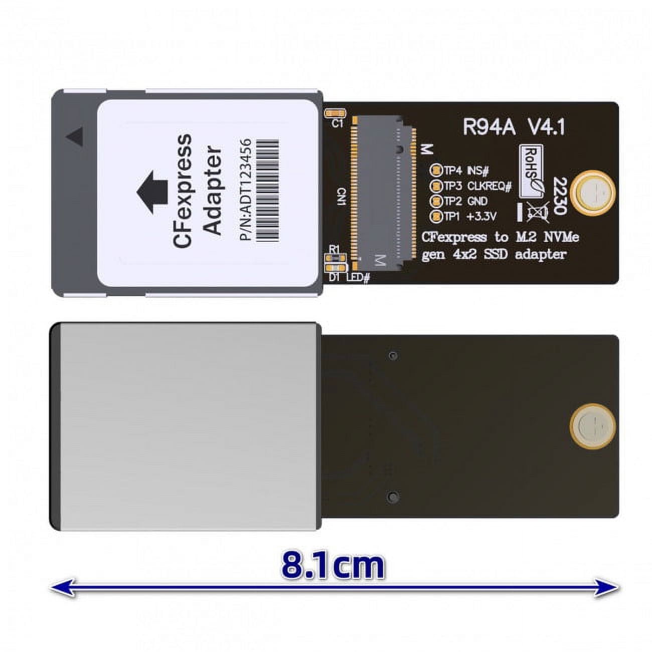 FVH CF-Express Type-B to NVMe 2230 M.2 M-Key CH SN530 SSD Adapter CFE ...
