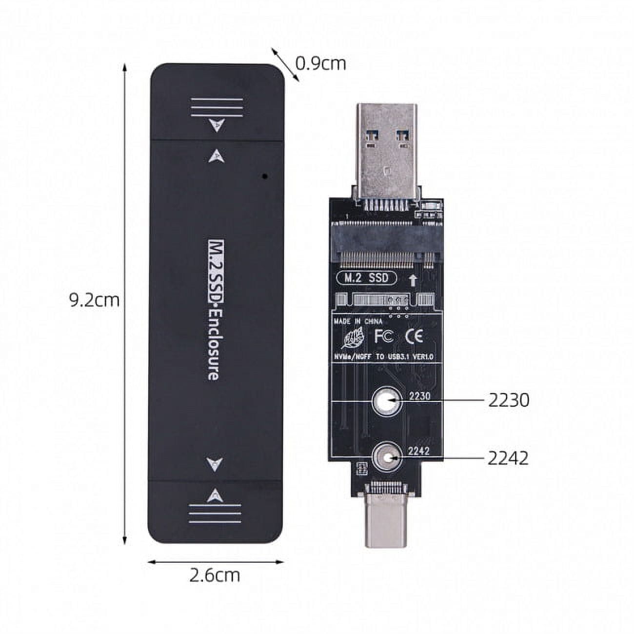 Fvh Combo Type C Usb3 0 To Nvme M Key M 2 Ngff Sata Ssd Pcba Case 2230
