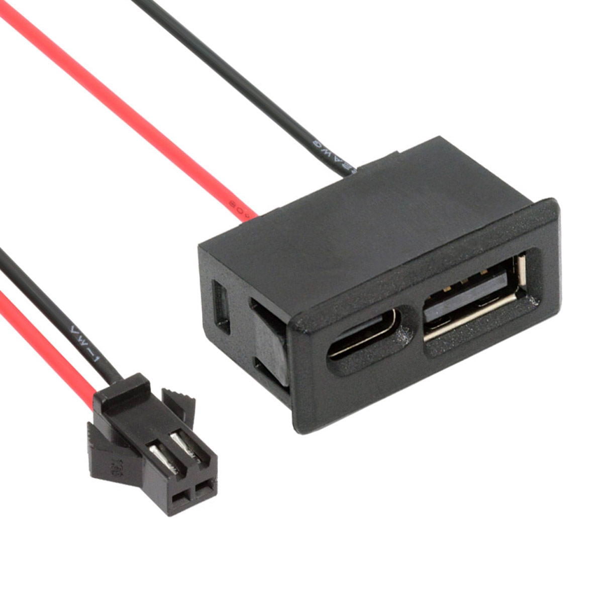 FVH DIY OEM Type-A & Type-C Female Socket Horizontal to 2Pin Header ...