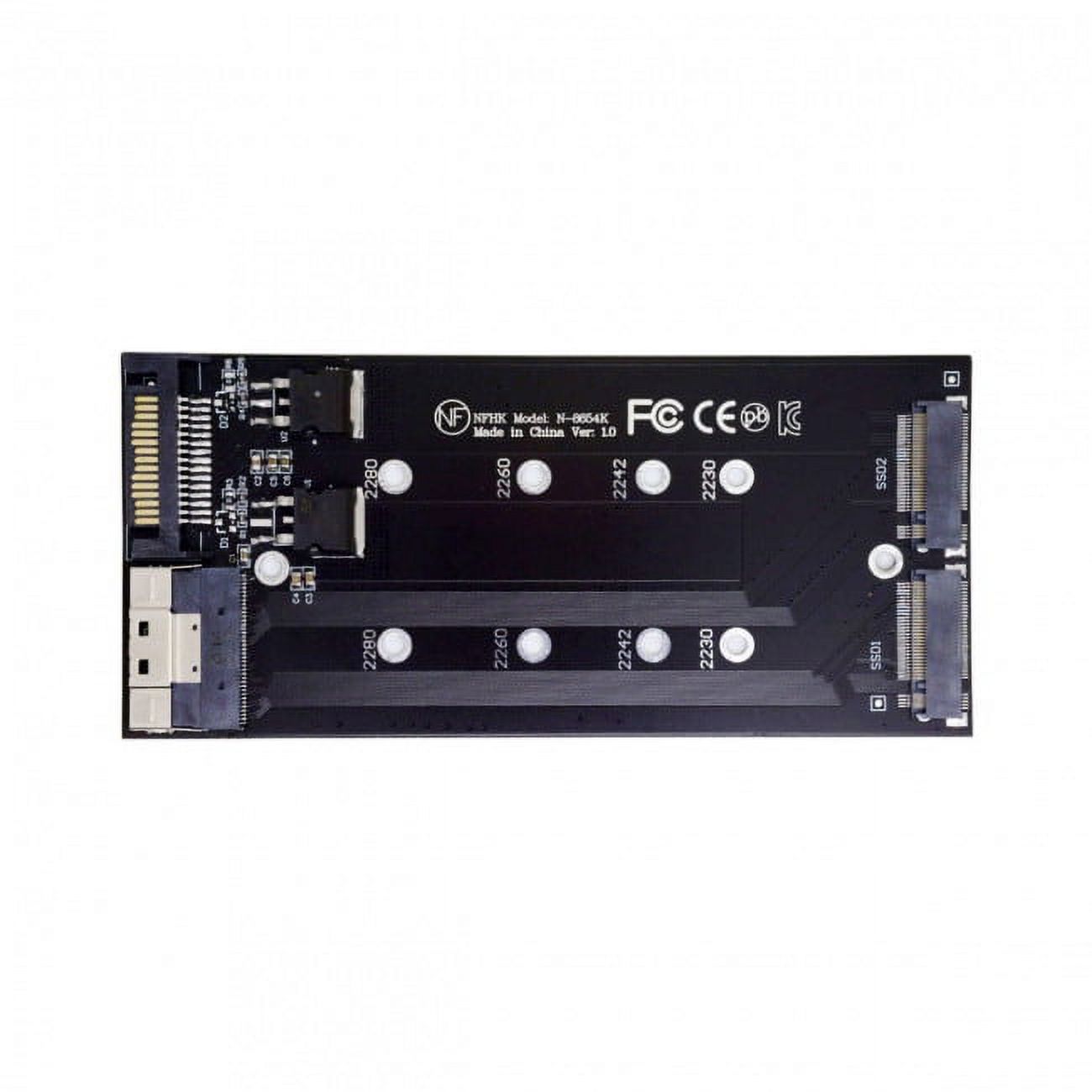 FVH Dual 2X NVME M.2 AHCI to PCIE Express 3.0 4.0 Slimline SFF-8654 8X ...