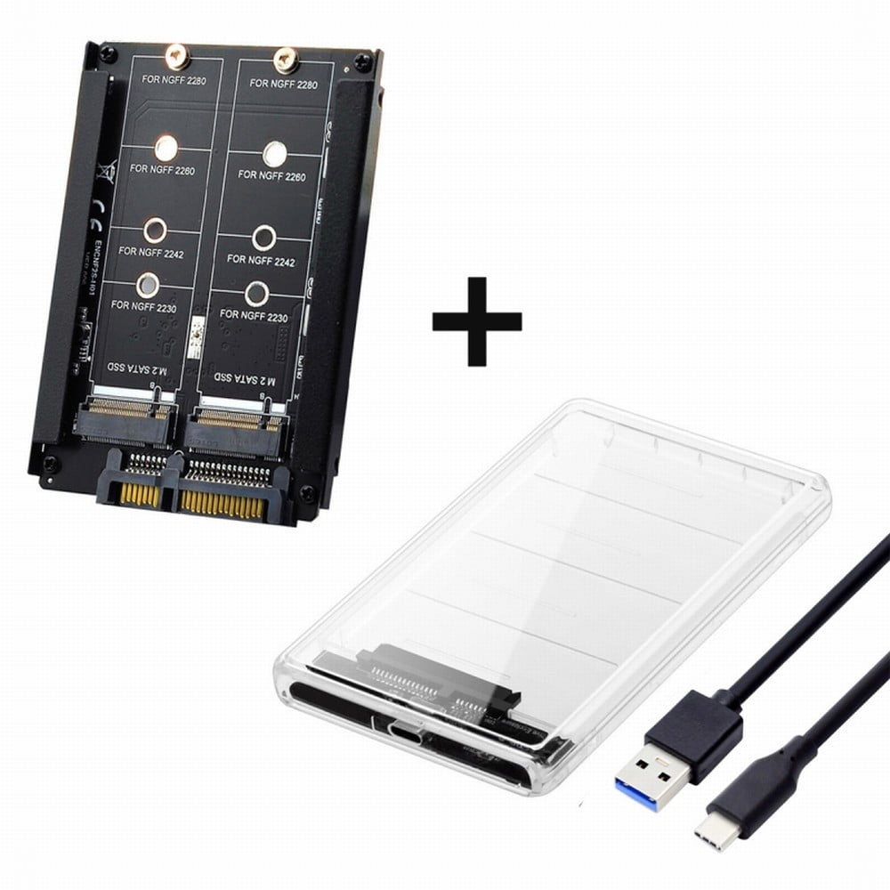 FVH Dual NGFF B+M-Key M.2 SSD Card JBOD Raid0 Span Bridge to USB3.0 ...