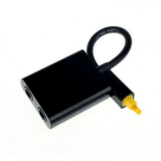 FVH Dual Port Toslink Digital Optical Audio Splitter Adapter Fiber ...