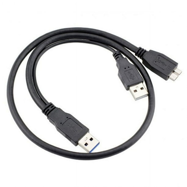 FVH Dual USB3.0 A Male to Micro USB 3.0 Y cable with Extra Power for ...