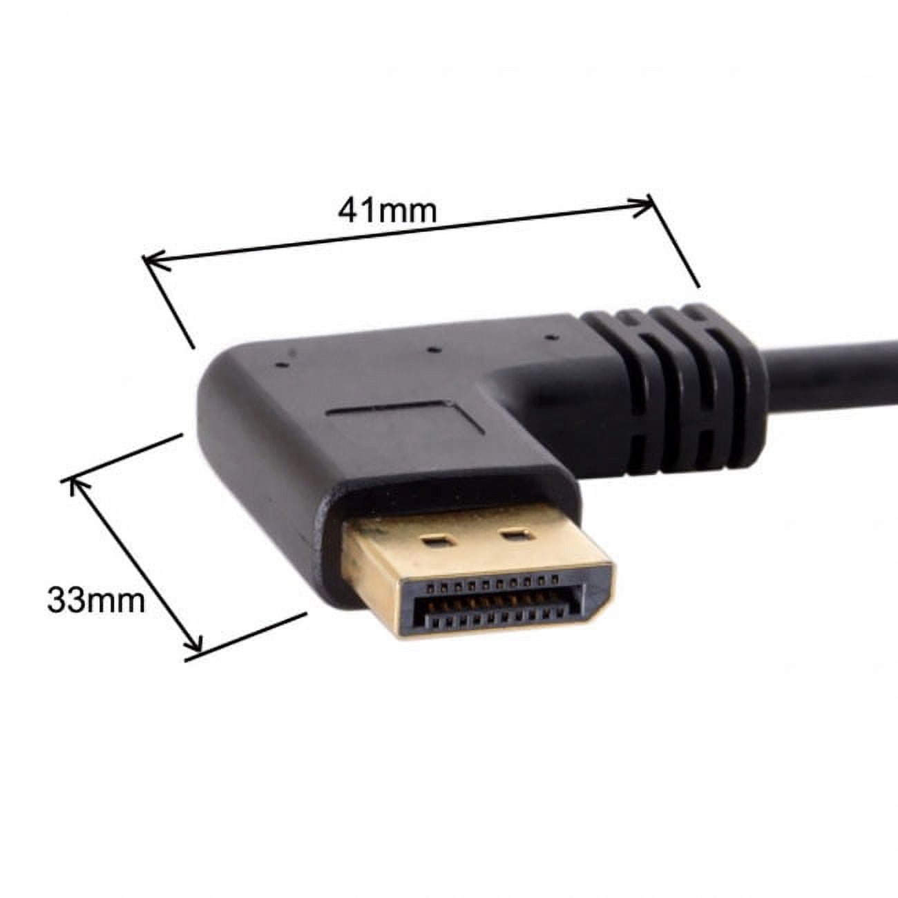 FVH Left Angled DP DisplayPort 90 Degree to Mini DP DisplayPort Female ...