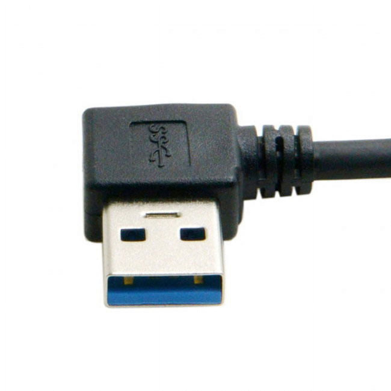 FVH Left Angled USB 3.0 Type-A Male to USB 3.0 Type-A Female Extension ...