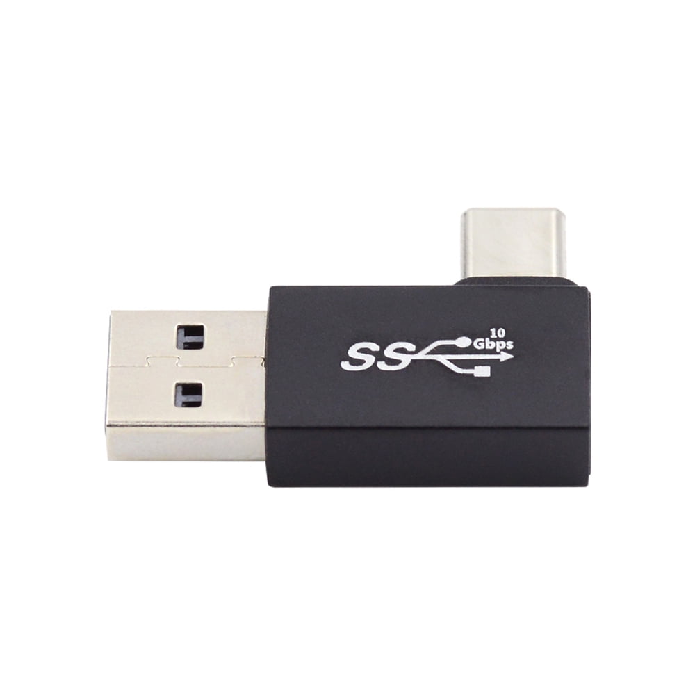 FVH Left Angled USB3.0 Type A Male to USB 3.1 Type C Male Data 10Gbps ...