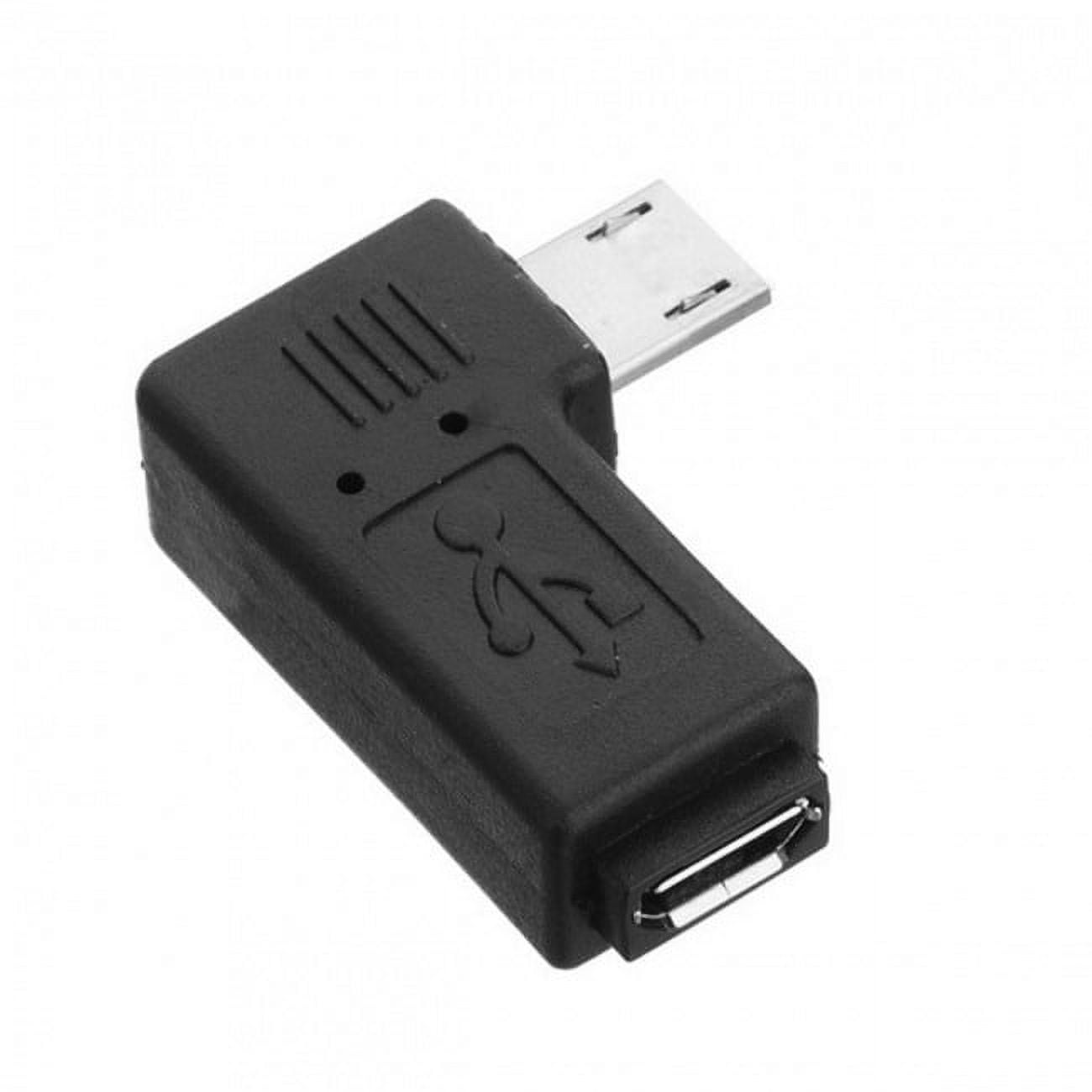 FVH Micro USB 2.0 5Pin Male to Female M - F Extension Adapter 90 Degree ...