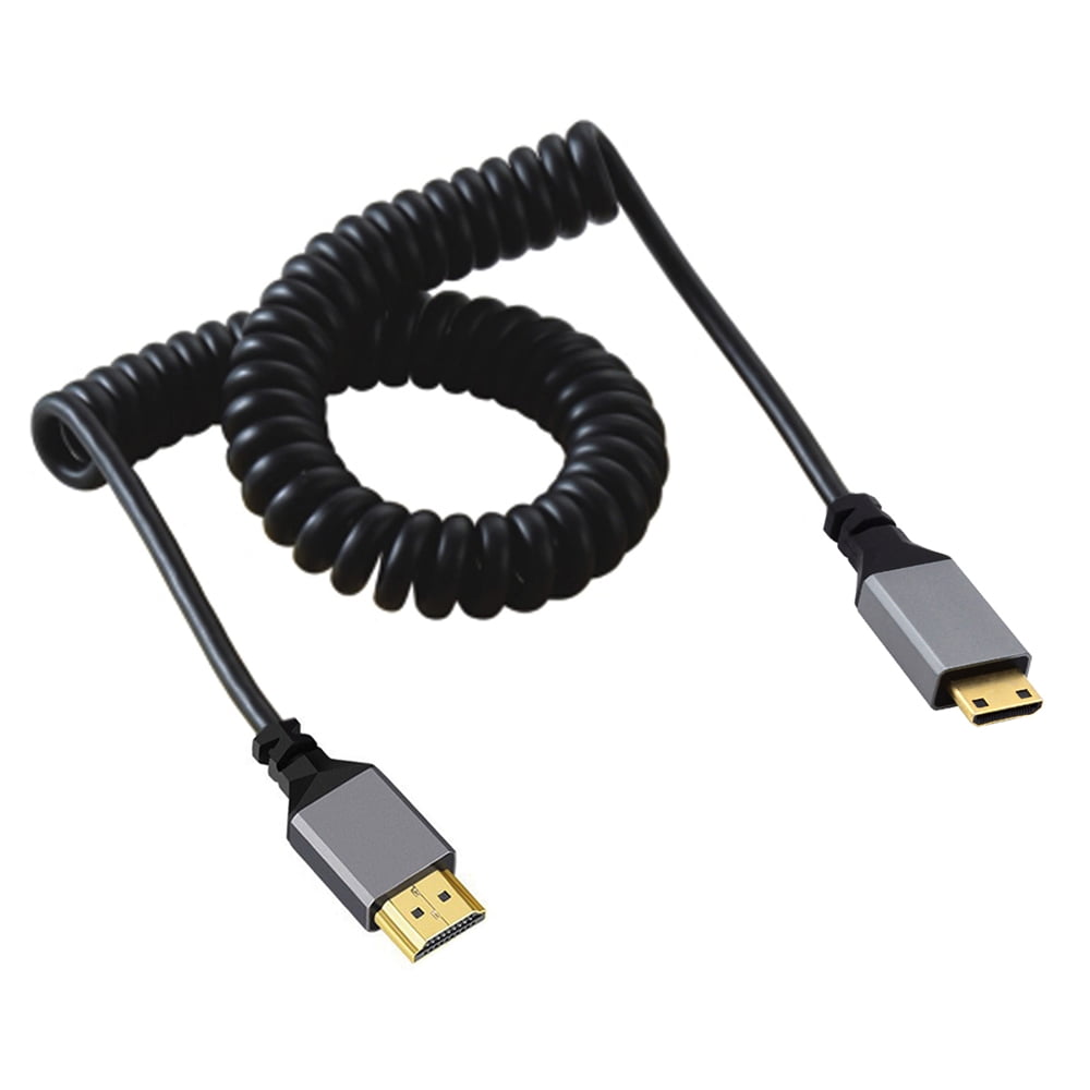 FVH Mini HDMI 2.0 Male to HDMI Male 4K 60hz Stretch Coiled Cable ...