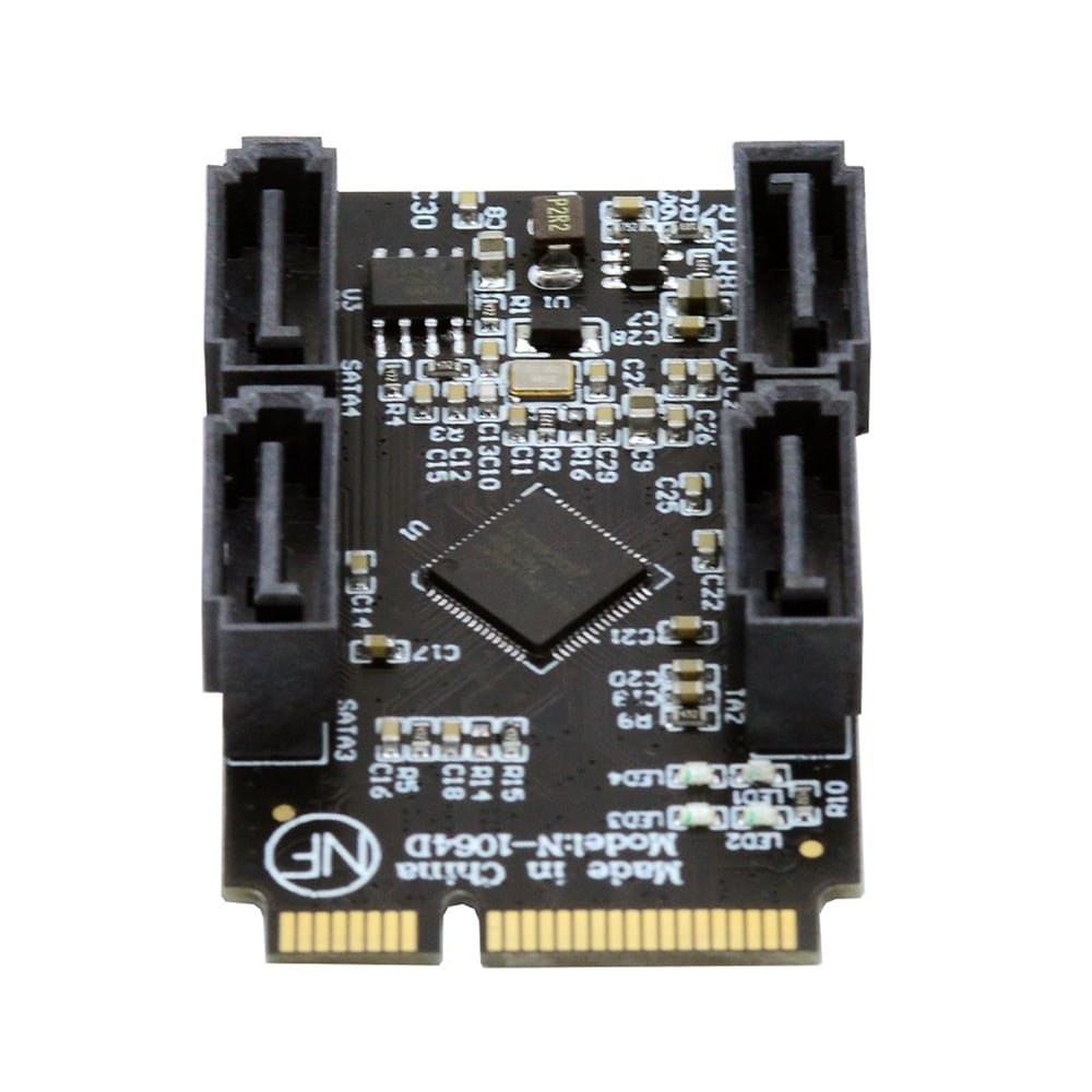 FVH Mini PCI-E PCI Express to SATA 3.0 Four Ports Adapter Converter ...