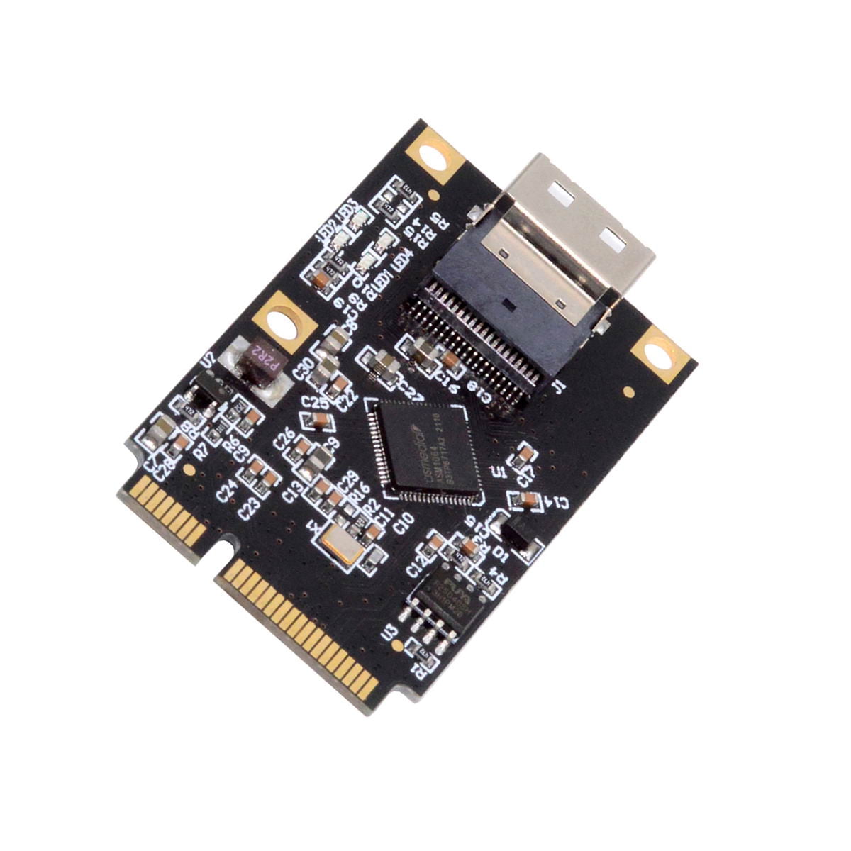 FVH Mini PCI-E PCI Express to Slimline SFF-8654 SATA 3.0 Four Ports ...