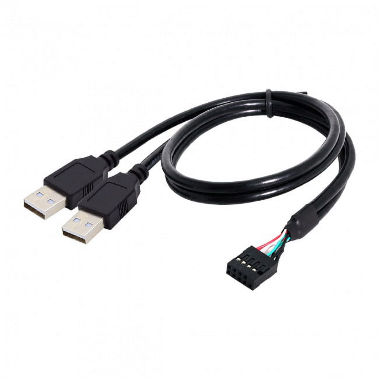 FVH Motherboard 9Pin 10Pin Female Housing to Dual USB 2.0 Male Type-A ...