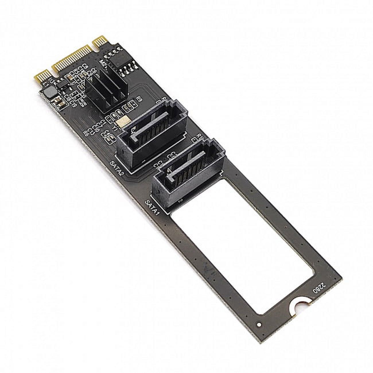 FVH NGFF Key B+M PCI Express to SATA 3.0 6Gbps Dual Ports Vertical ...