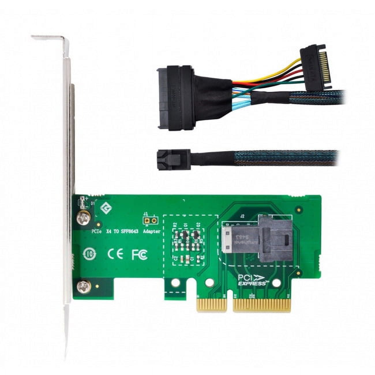 FVH PCI-E 3.0 4.0 to SFF-8643 Card Adapter and U.2 U2 SFF-8639 NVME ...