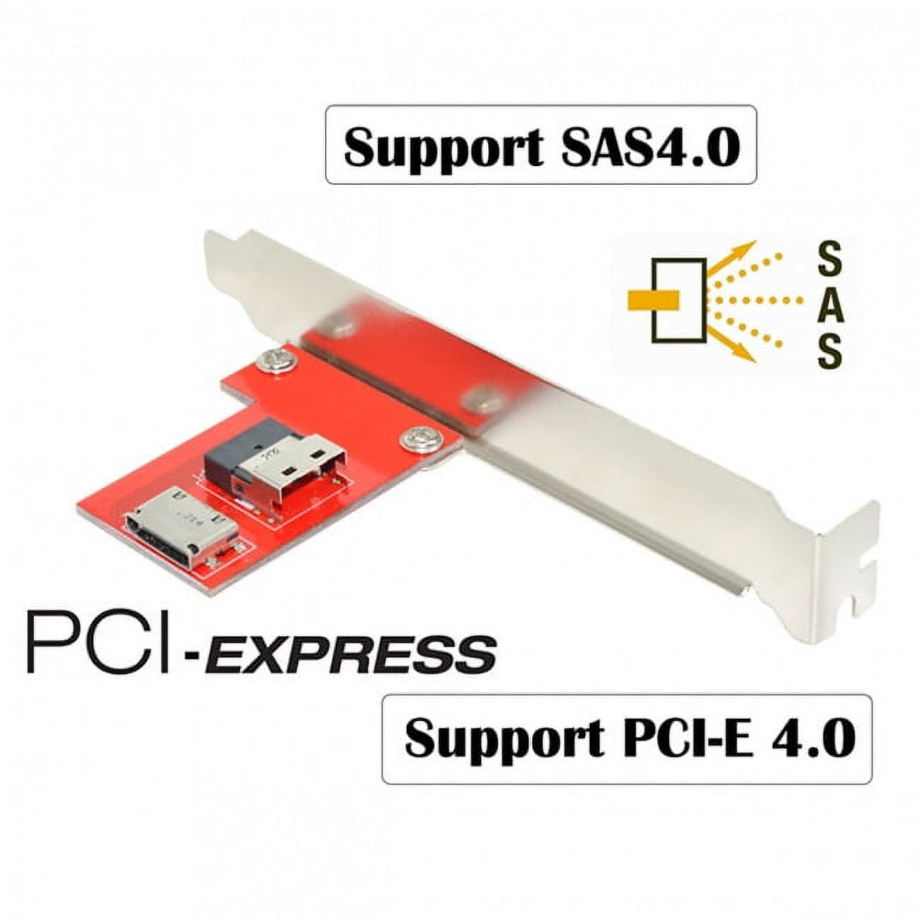 FVH PCI-Express 4.0 Slimline SAS SFF-8654 to Oculink SFF-8611 SFF-8612 PCBA Female Adapter With ...