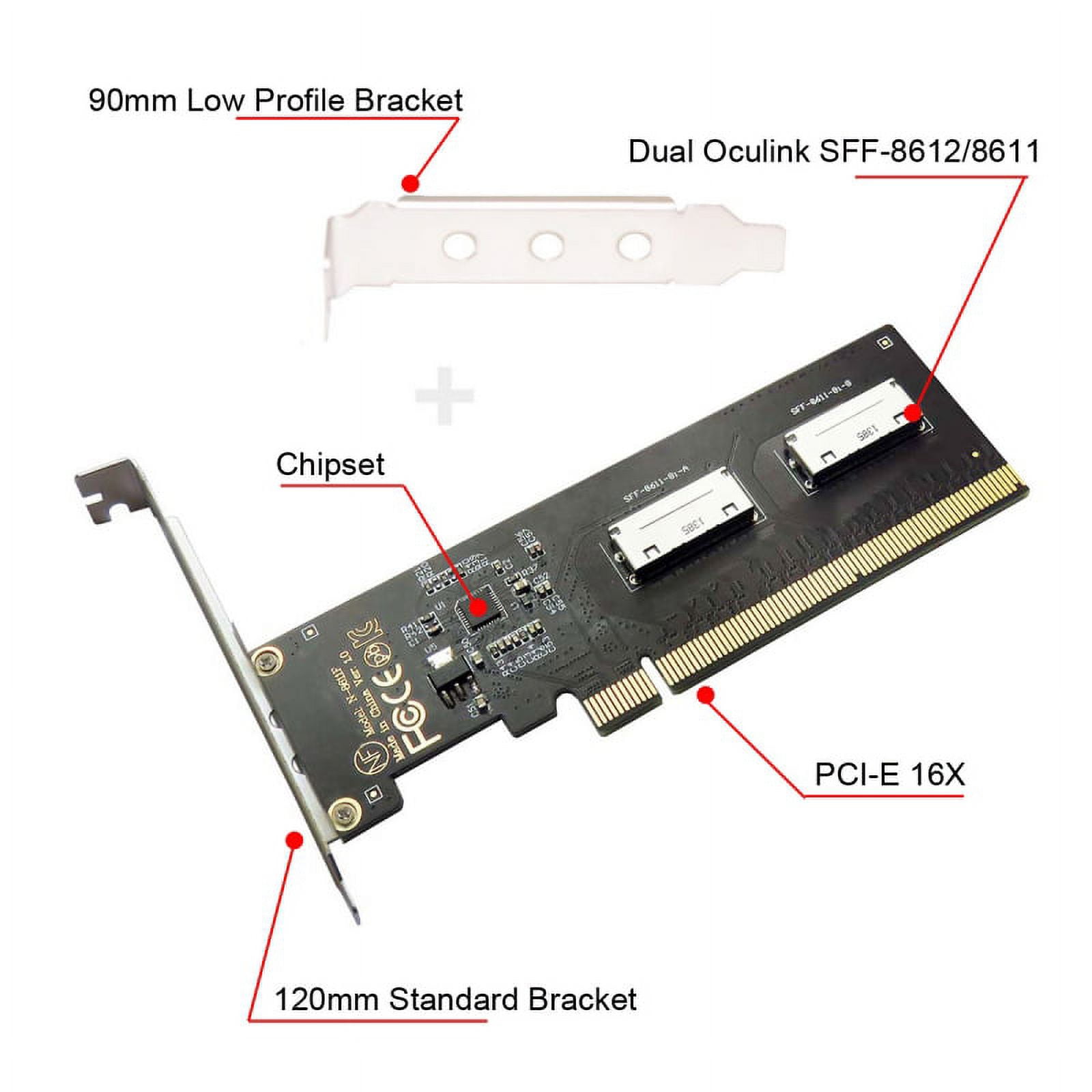 FVH PCIE PCI-Express 16x to Dual Oculink SFF-8612 SFF-8611 8x VROC ...