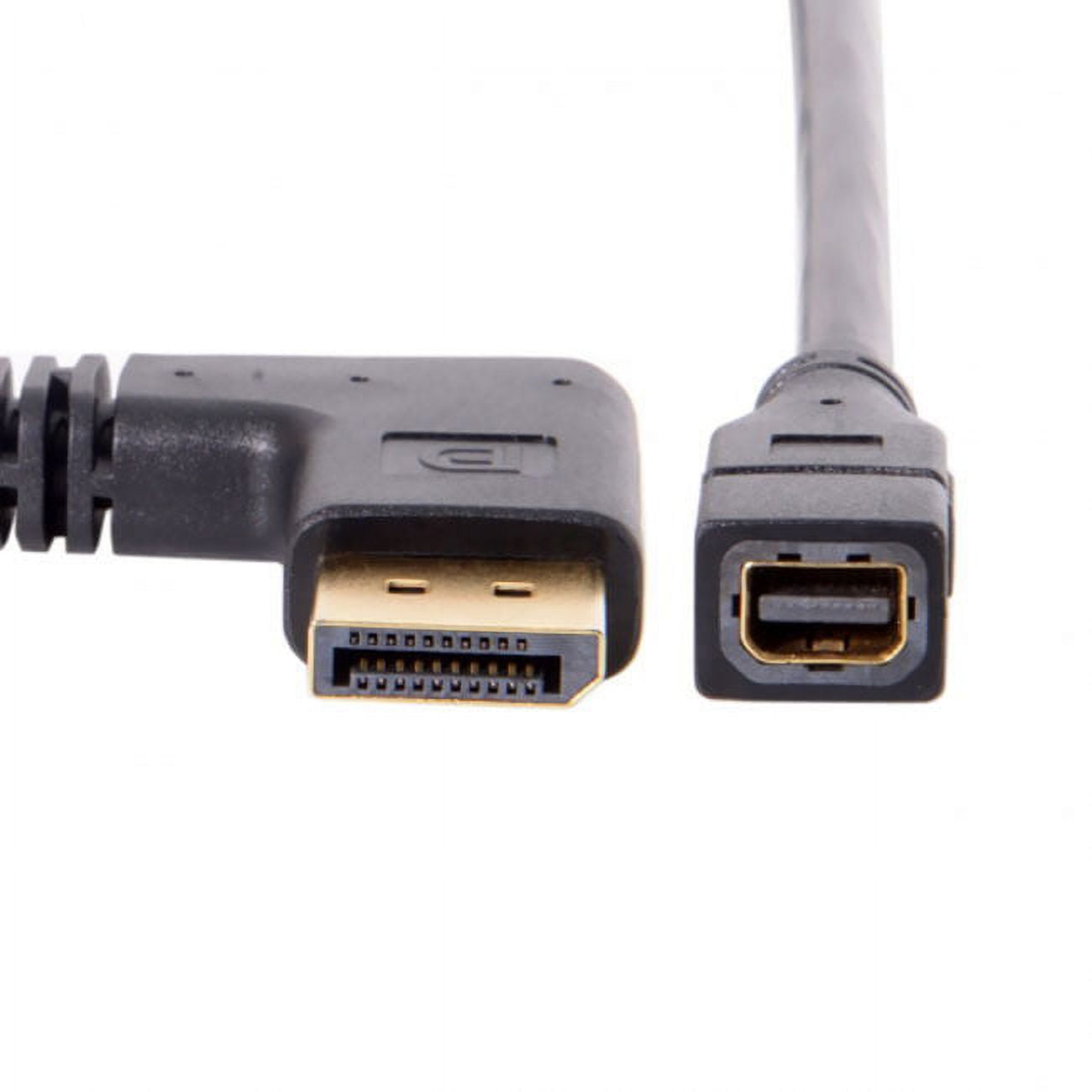 FVH Right Angled DP DisplayPort 90 Degree to Mini DP DisplayPort Female ...