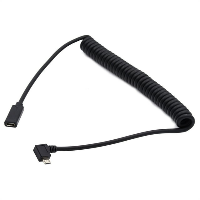 FVH Stretch Coiled USB-C Keyboard Mouse Cable for Gaming Keyboard Micro ...