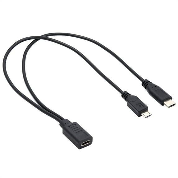 FVH Type-C USB-C Female to USB-C Type C USB 3.1 & Micro USB Male ...