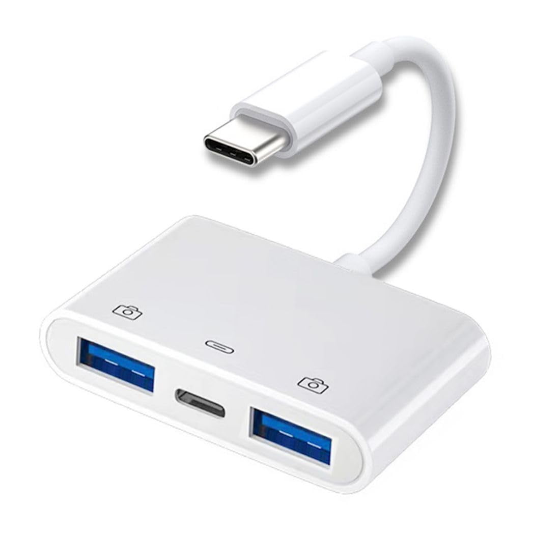 FVH Type C USB-C to Dual Type-A USB3.0 Female with PD Power Charge ...
