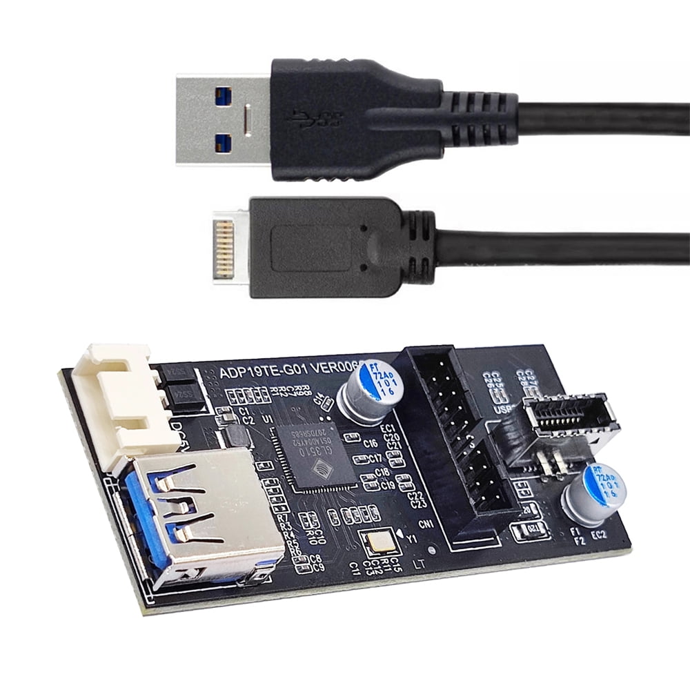 FVH Type-E or 19/20Pin Header to USB 3.0 20Pin & Type-E Dual Ports ...