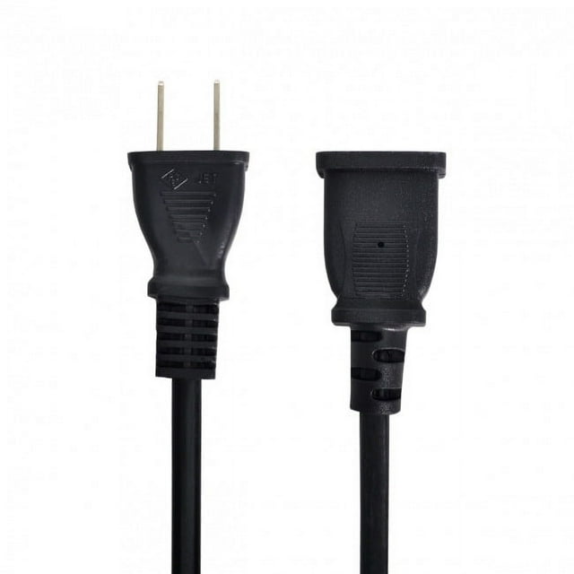 FVH USA 2-Prong Outlet Saver Power Extension Cord, 2 Outlets, NEMA 1 ...
