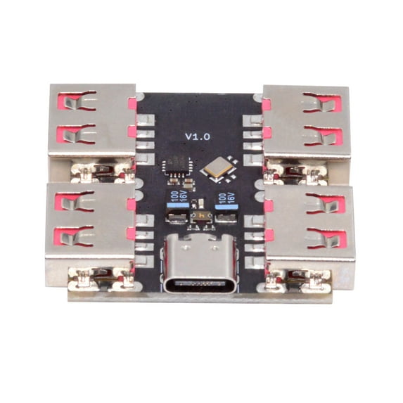 FVH USB 2.0 1-to-4 Four Ports HUB PCBA PCs 4 Devices Type-C for ...