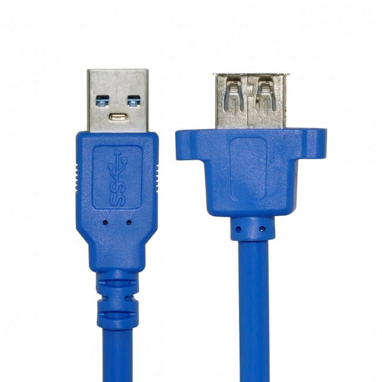 FVH USB 3.0 A Type Male to Female Extension Cable with Panel Mount ...