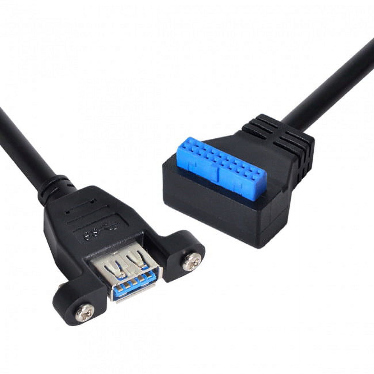 FVH USB 3.0 Single Port A Female Screw Mount Type to Up Angled ...